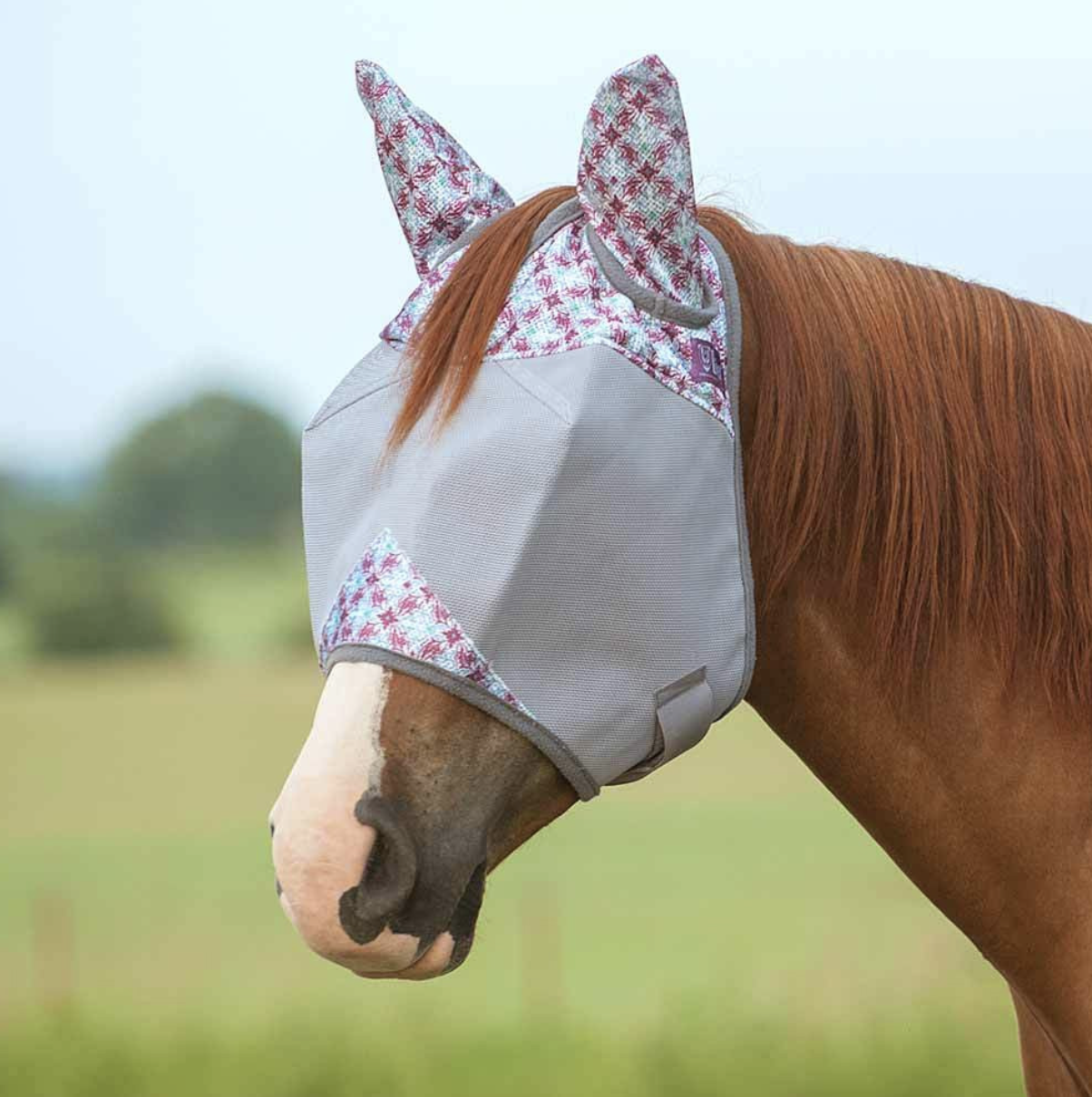 Cashel Crusader Designer Fly Mask - Standard with Ears - Plum Flash ...