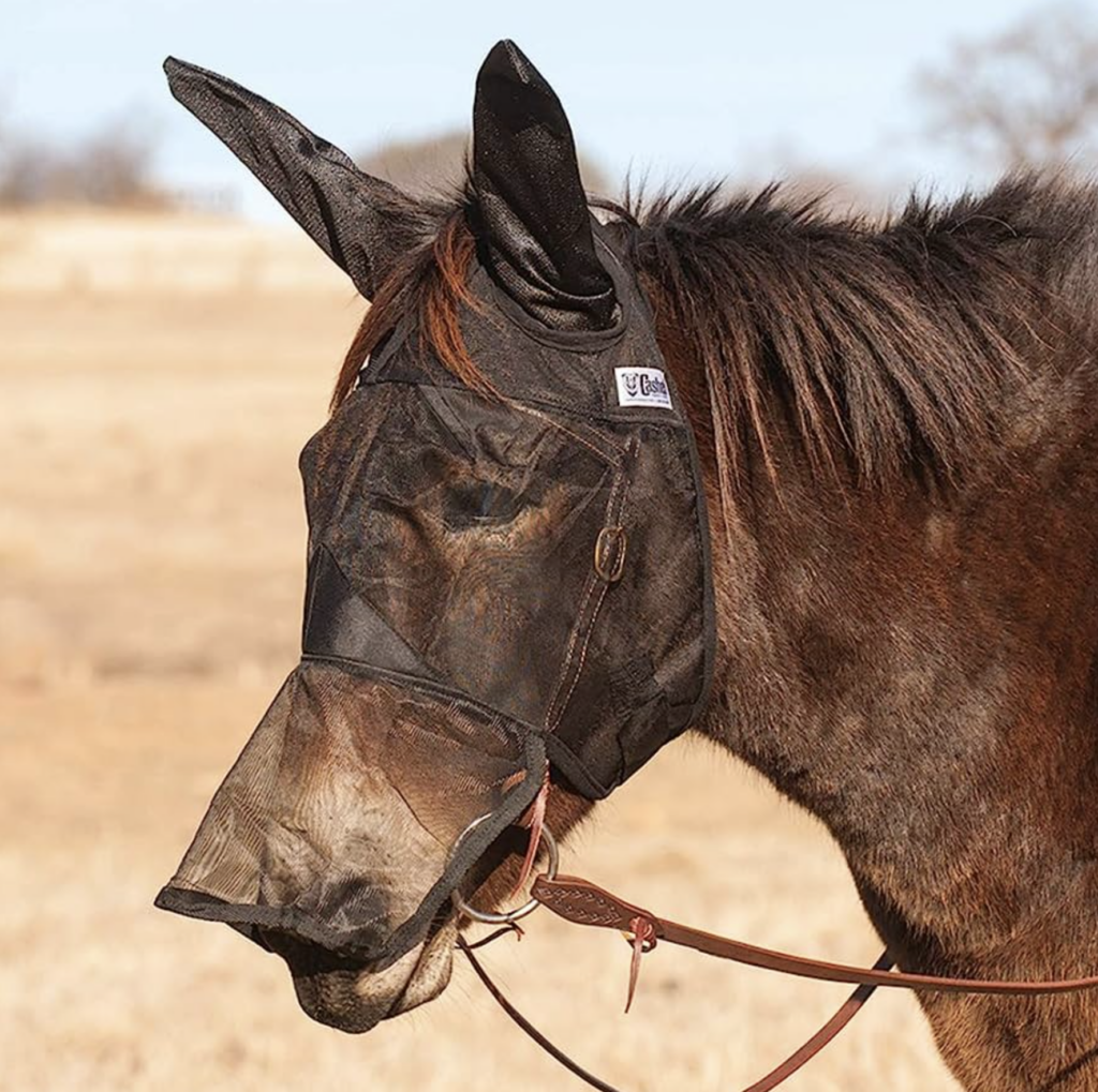Cashel Quiet Ride Fly Mask - Mule - Long Nose & Ears - HA Brands